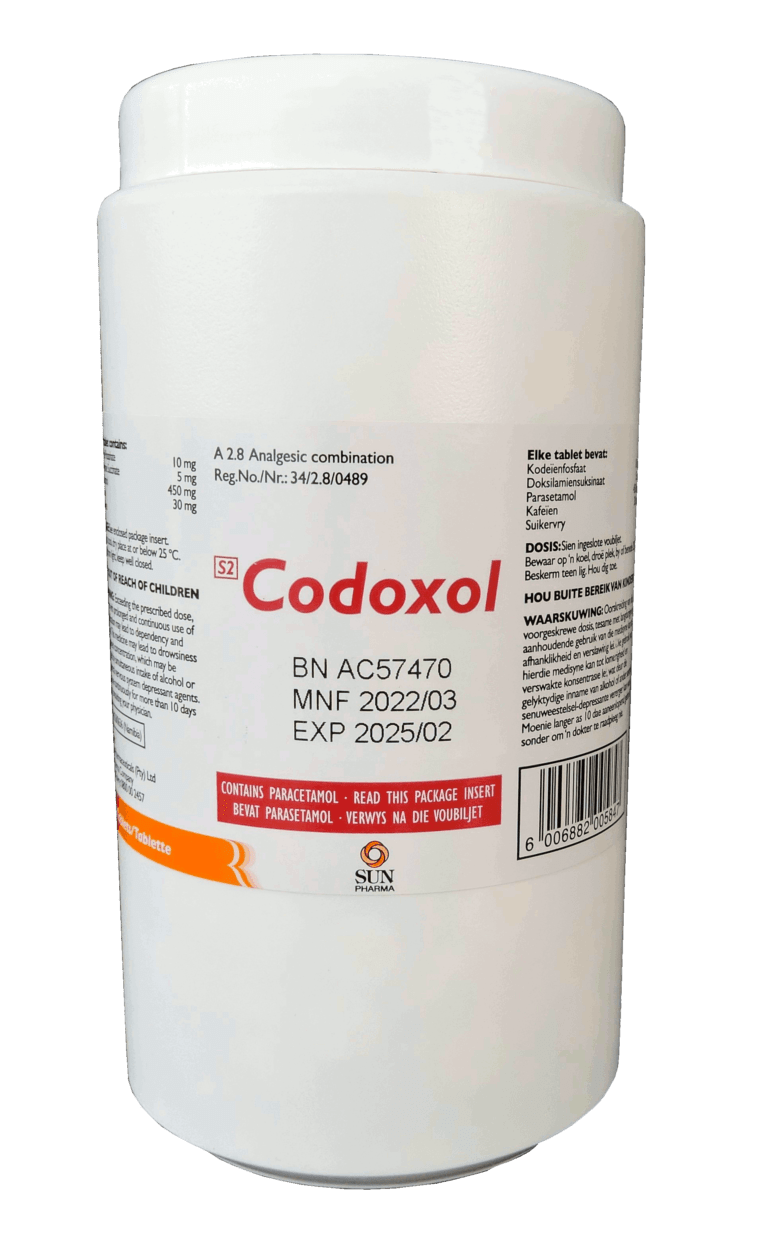 Codoxol (Codeine 10mg / Paracetamol 450mg / Doxylamine 5mg / Caffeine ...